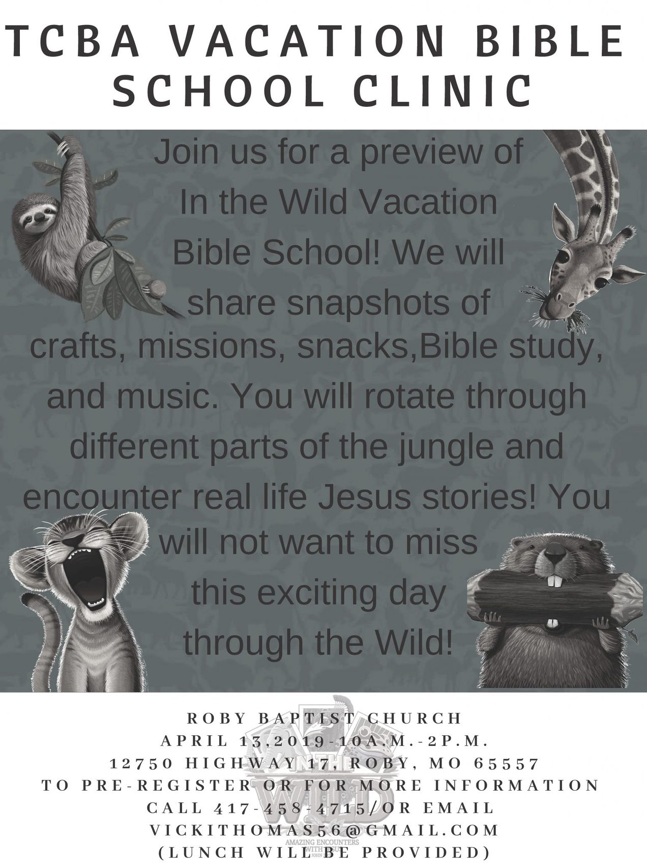 VBS Clinic - Texas Count Baptist Association Preview "In the Wild" VBS